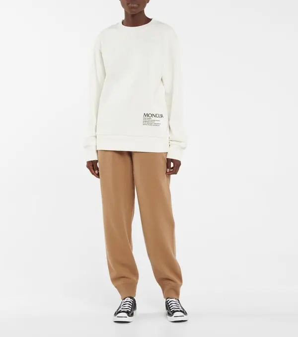 Moncler Wool And Cashmere Sweatpants - Beige