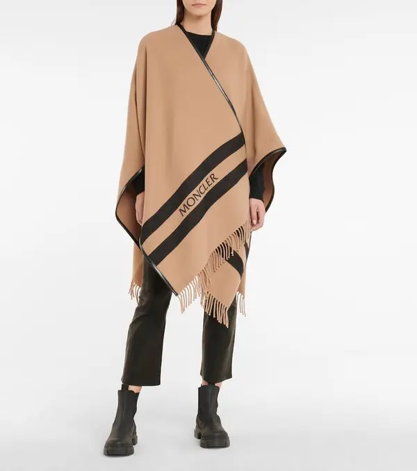 Moncler Wool Logo Cape
