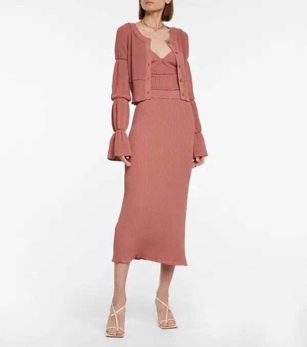 Altuzarra Piper Ribbed-knit Bustier