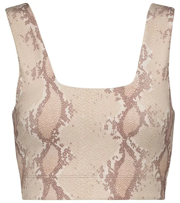Varley Delta Snake-print Sports Bra