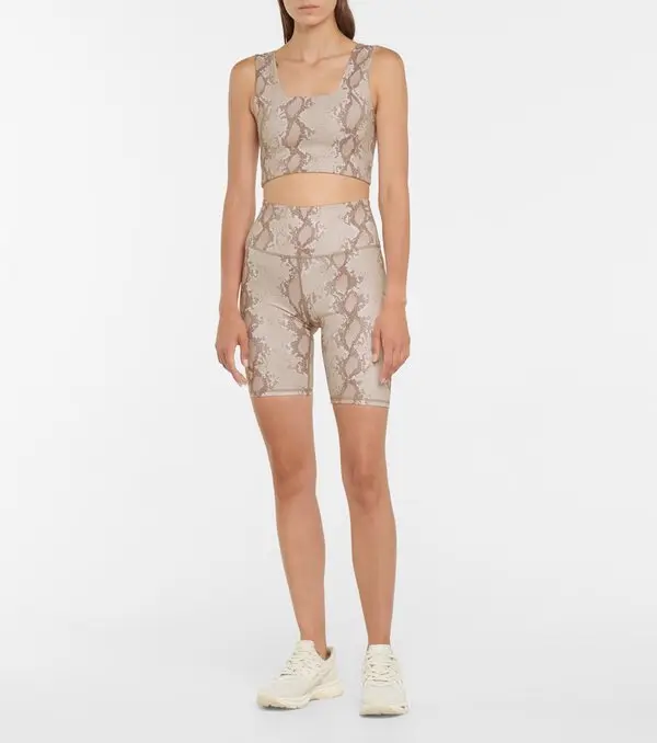 Varley Delta Snake-print Sports Bra