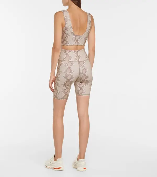 Varley Delta Snake-print Sports Bra