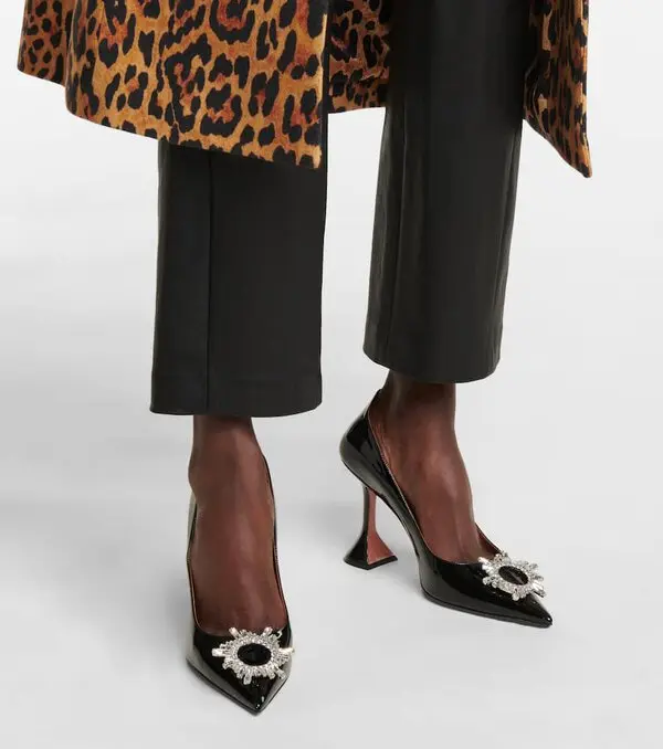 Amina Muaddi Begum Patent Leather Pumps