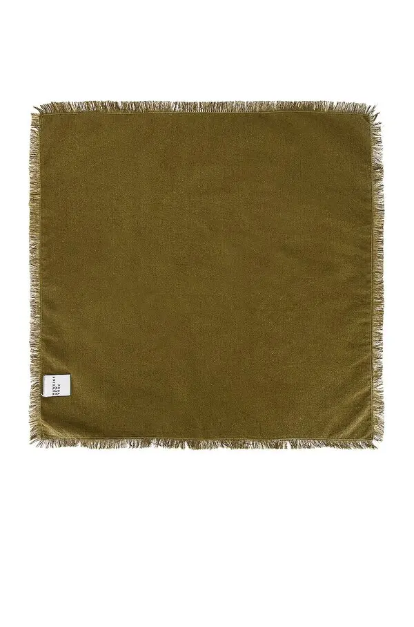 HAWKINS NEW YORK Essential Set Of 4 Dinner Napkins - Olive