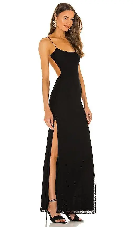 Michael Costello X Nolan Maxi Dress - Black | Editorialist