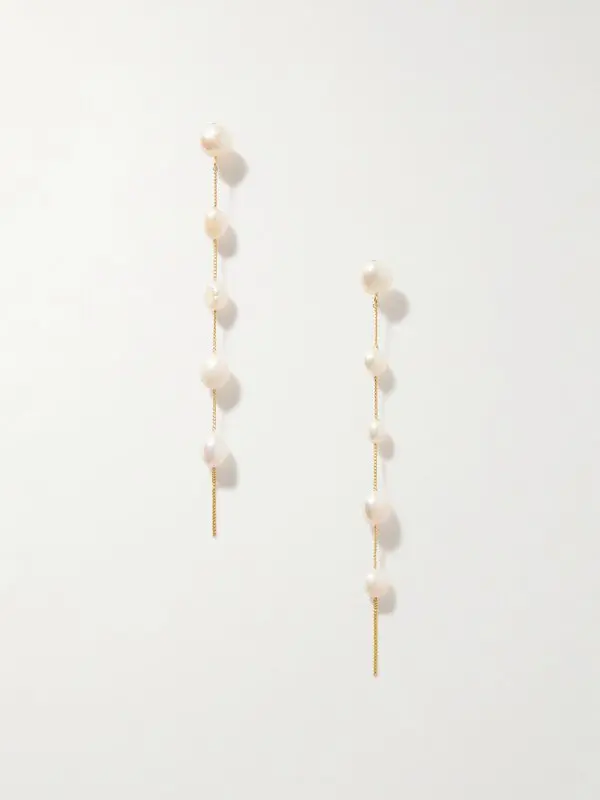 Cult Gaia Atum Gold-tone Pearl Earrings - Cream