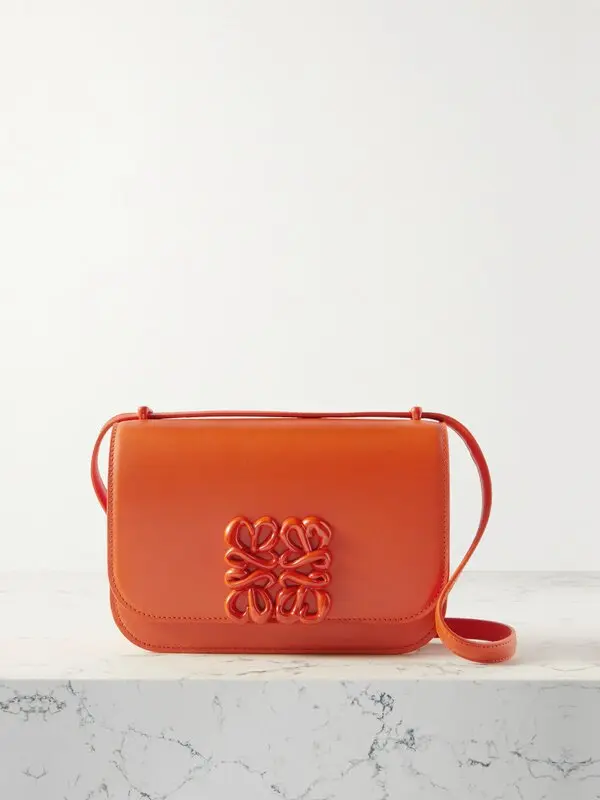 Loewe Goya Leather Shoulder Bag - Orange