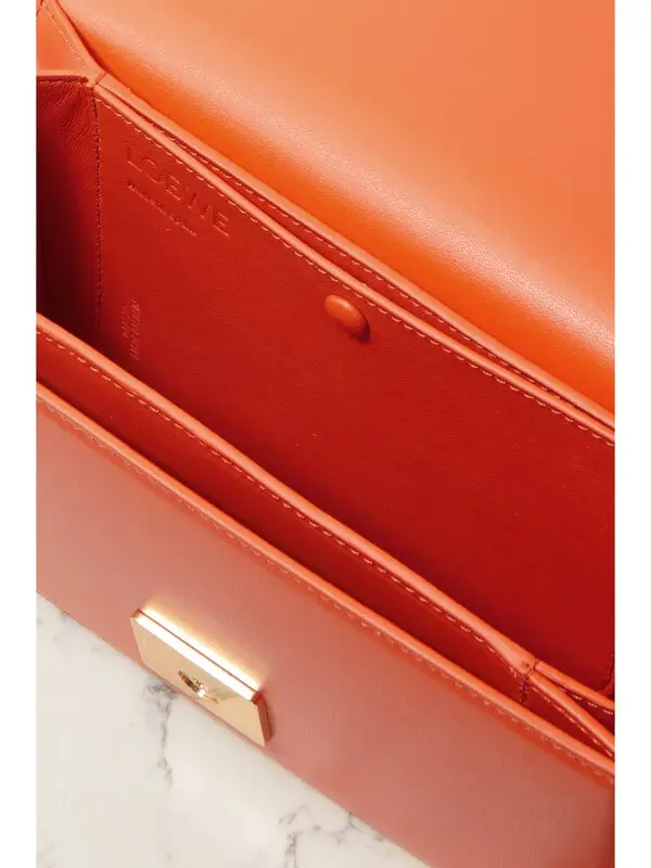 Loewe Goya Leather Shoulder Bag - Orange
