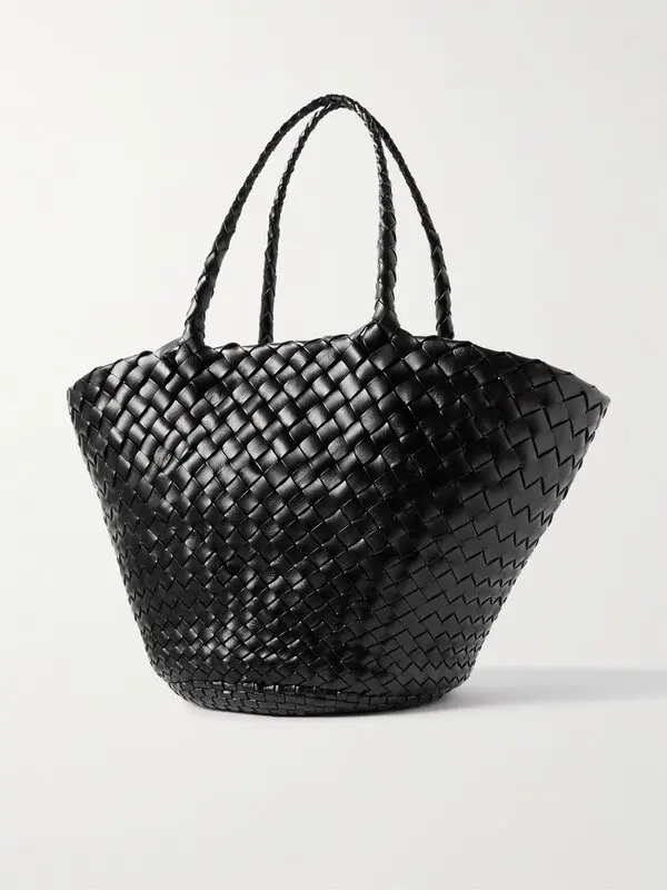 Dragon Diffusion Egola Woven Leather Tote - Black
