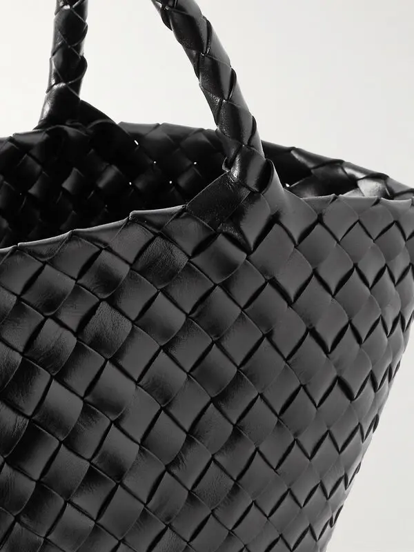 Dragon Diffusion Egola Woven Leather Tote - Black