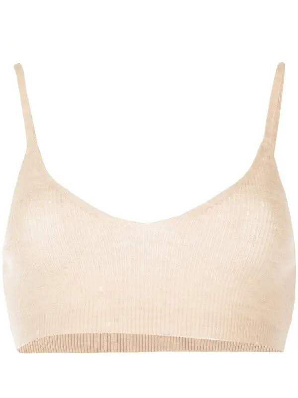Cashmere In Love Alessi Knitted Cashmere Bralette - White