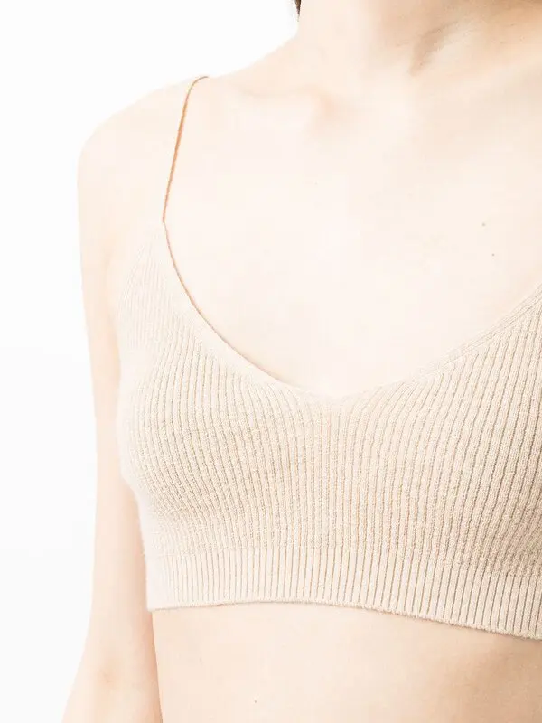 Cashmere In Love Alessi Knitted Cashmere Bralette - White