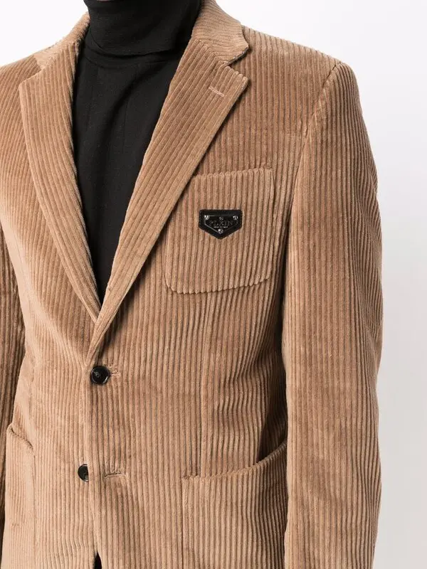 Philipp Plein Single-breasted Corduroy Blazer