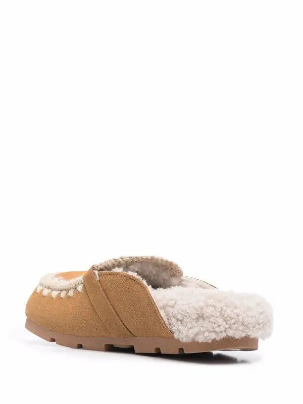 Mou Logo-plaque Shearling Mules