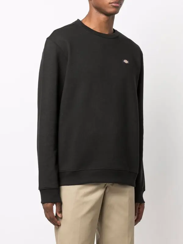 Dickies Logo-patch Crew Neck Sweatshirt - Black