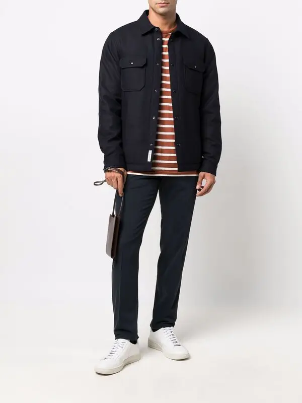 PT TORINO Straight Leg Chino Trousers - Blue