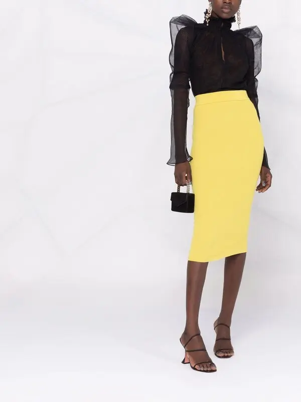 TOM FORD Floral-lace High-neck Blouse