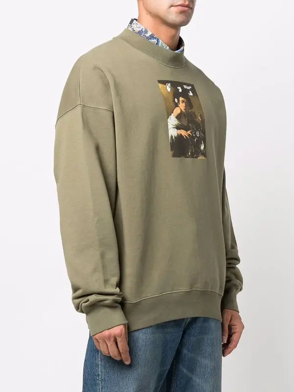 Off-White Caravaggio Painting Print Cotton Sweatshirt
