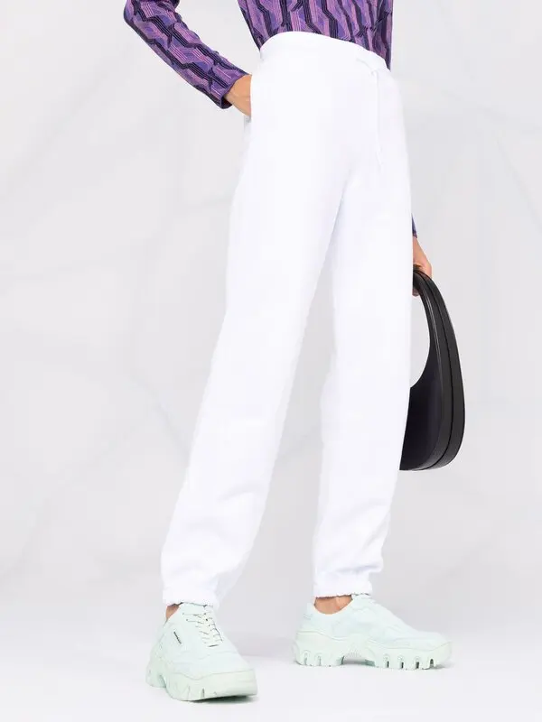 MSGM Logo-print Cotton Track Pants - White