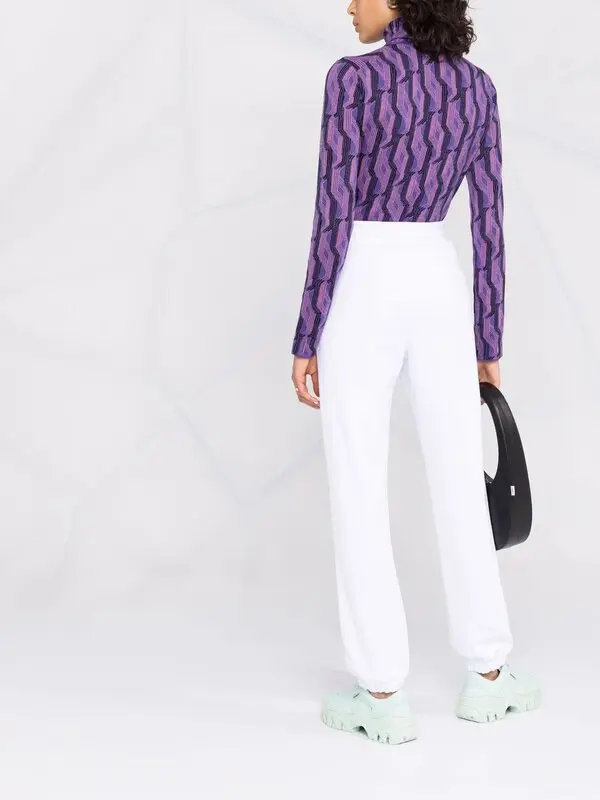 MSGM Logo-print Cotton Track Pants - White