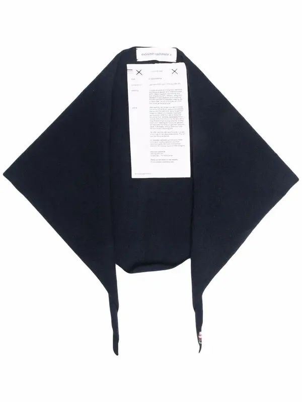 EXTREME CASHMERE X Navy Bandana Scarf - Blue