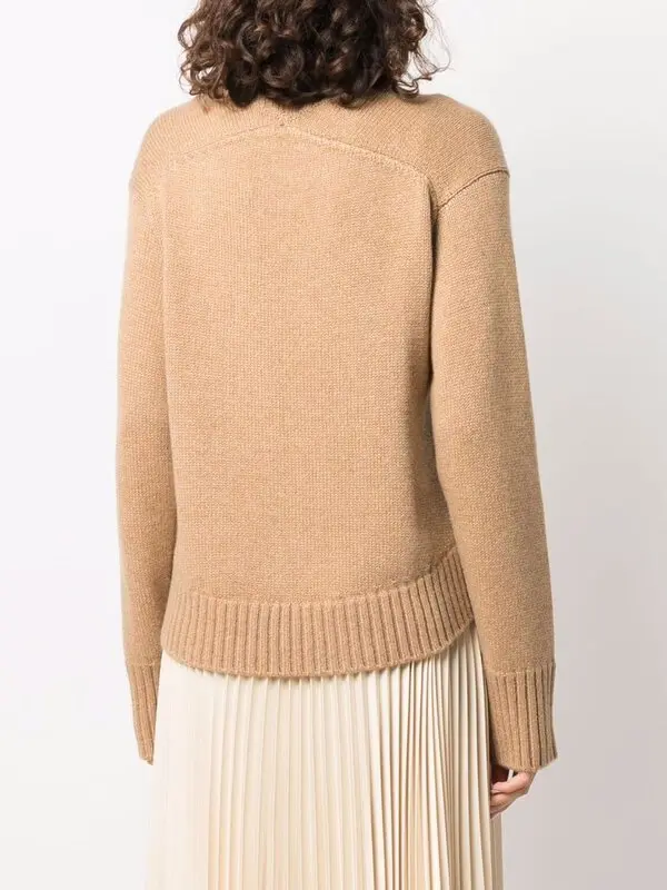 JIL SANDER Cashmere-blend Knitted Jumper - Brown