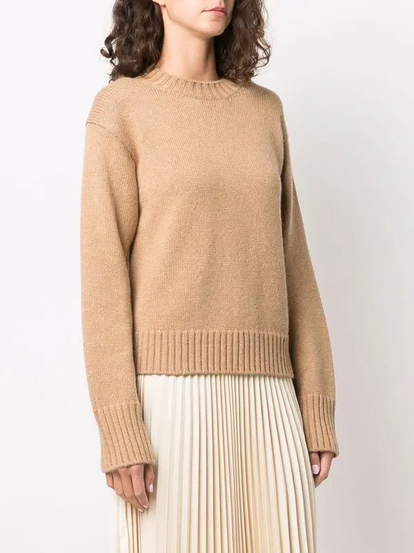 JIL SANDER Cashmere-blend Knitted Jumper - Brown