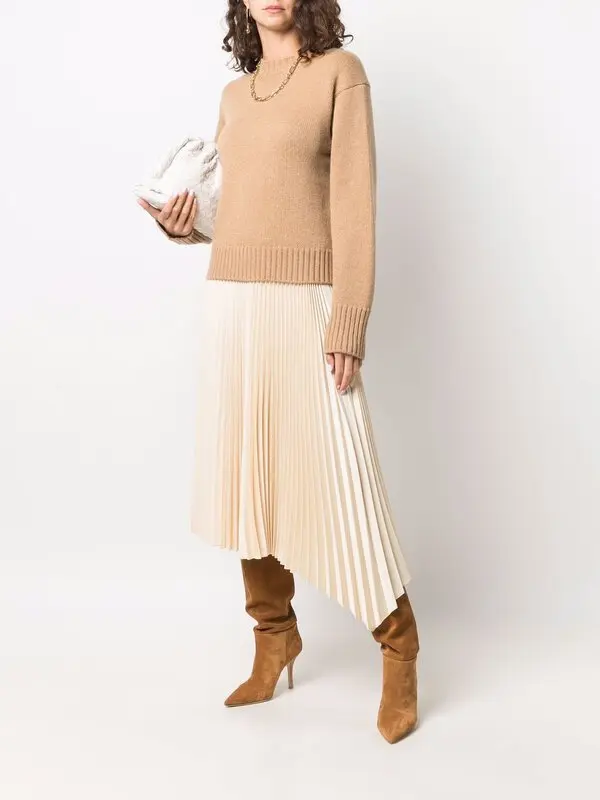 JIL SANDER Cashmere-blend Knitted Jumper - Brown