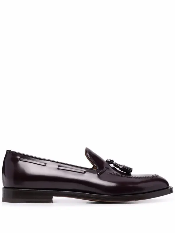 SCAROSSO William Leather Loafers - Purple