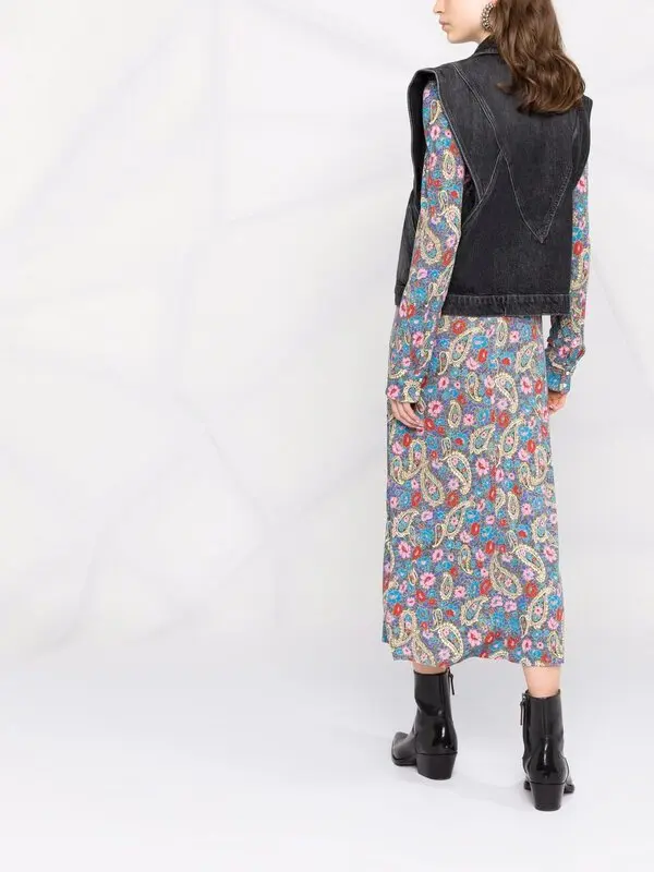 Ba&sh Panelled Denim Waistcoat