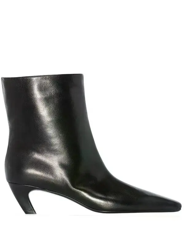Khaite Arizona Leather Ankle Boots