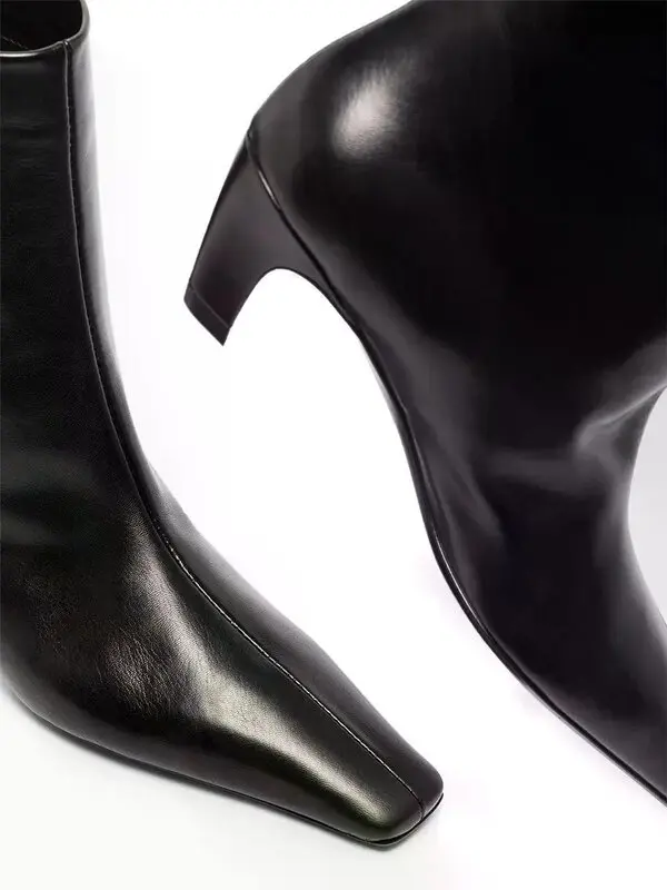 Khaite Arizona Leather Ankle Boots