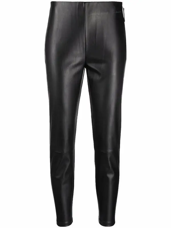Calvin Klein Faux-leather Cropped Leggings
