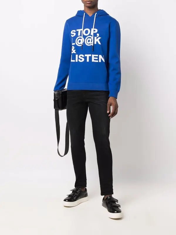 DIESEL® Slogan Print Pullover Hoodie
