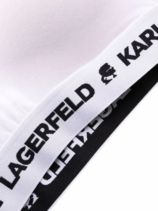 Karl Lagerfeld Padded Jersey Bra - White