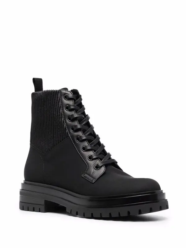 GIANVITO ROSSI Martis Lace-up Boots - Black