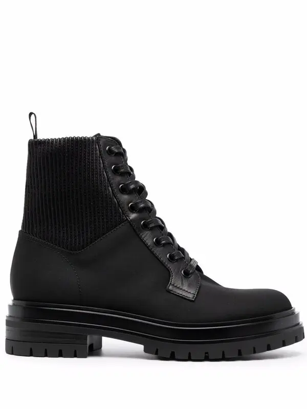 GIANVITO ROSSI Martis Lace-up Boots - Black