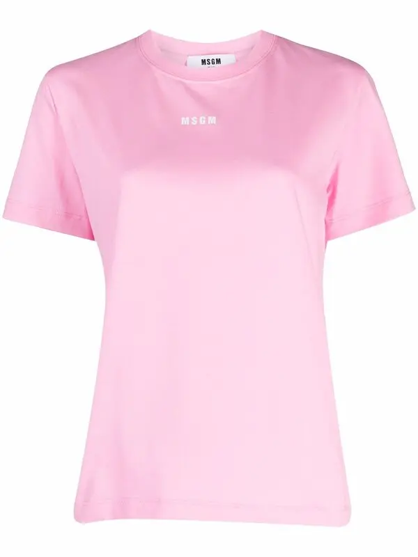 MSGM Logo-print T-shirt - Pink