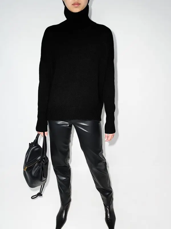 LISA YANG Heidi Roll-neck Jumper - Black
