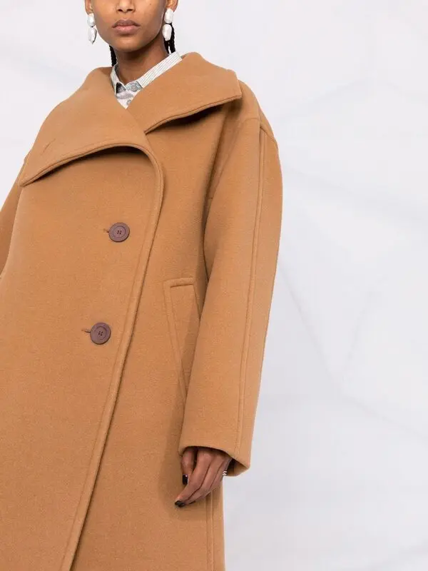 Acne Studios Funnel-neck Double-breasted Coat