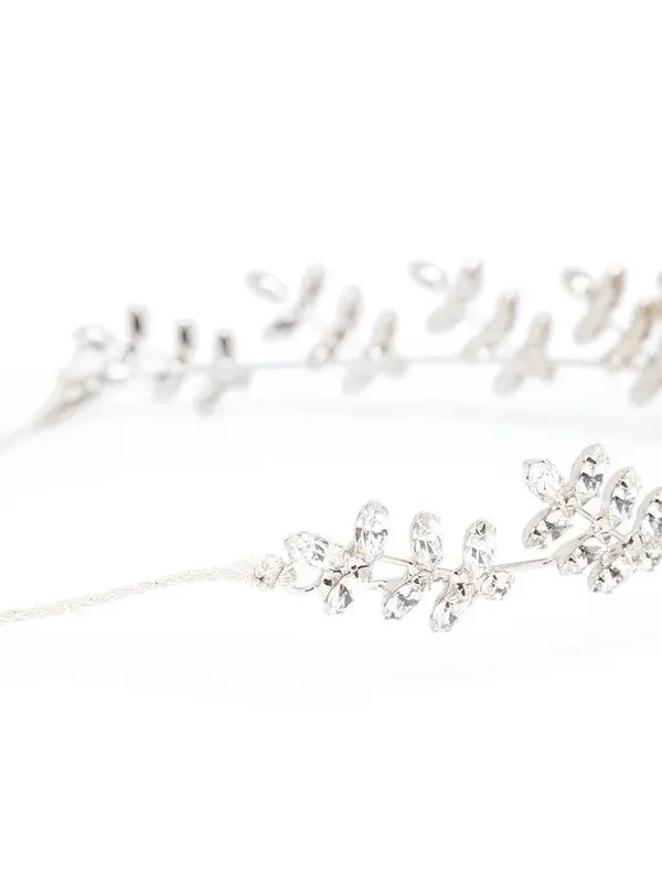 JENNIFER BEHR Zonya Crystal Embellished Tiara - Silver