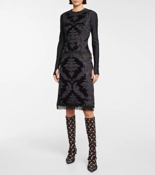 MARINE SERRE Moon Salutation Regenerated Midi Skirt