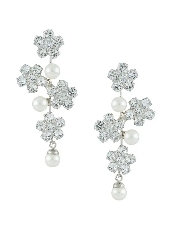 JENNIFER BEHR Aria Crystal And Pearl Earrings