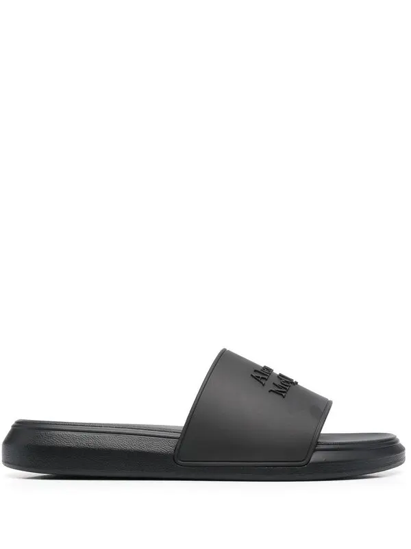 Alexander McQueen Oversize Hybrid Slides - Black