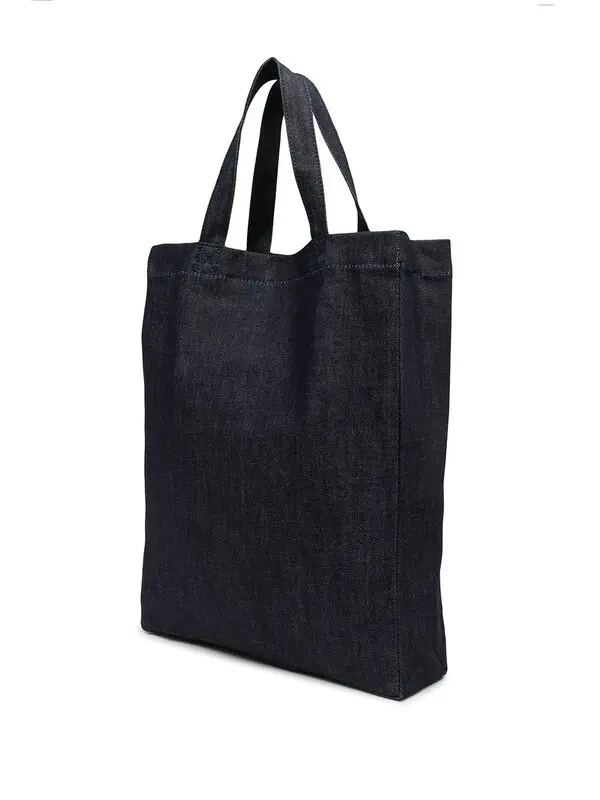 A.p.c. Logo-print Denim Tote - Blue