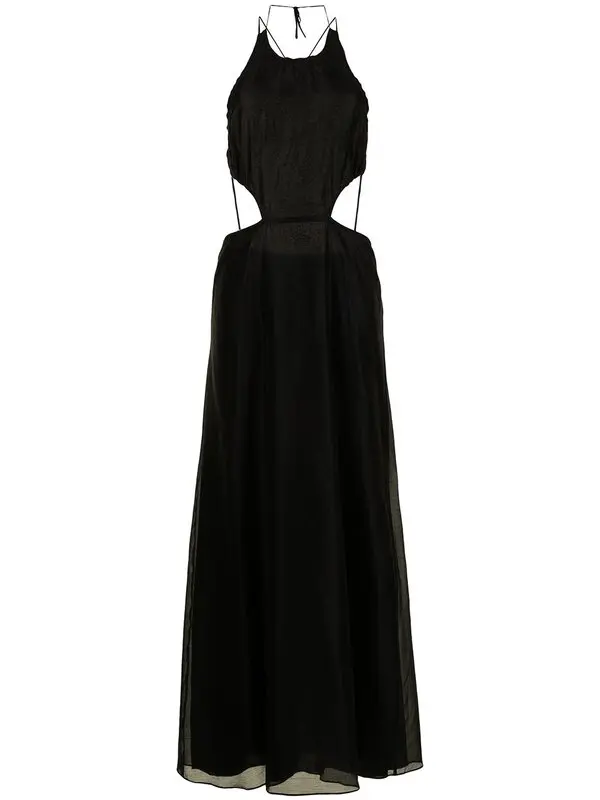 open lace back dress Sir Ruby Open Back Gown in Aqua – That Dress Hire main image 0