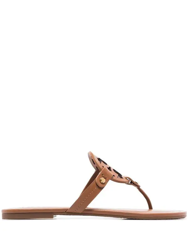 Tory Burch Miller Leather Sandals - Brown
