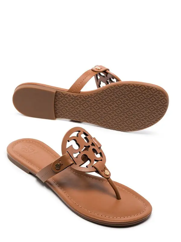Tory Burch Miller Leather Sandals - Brown