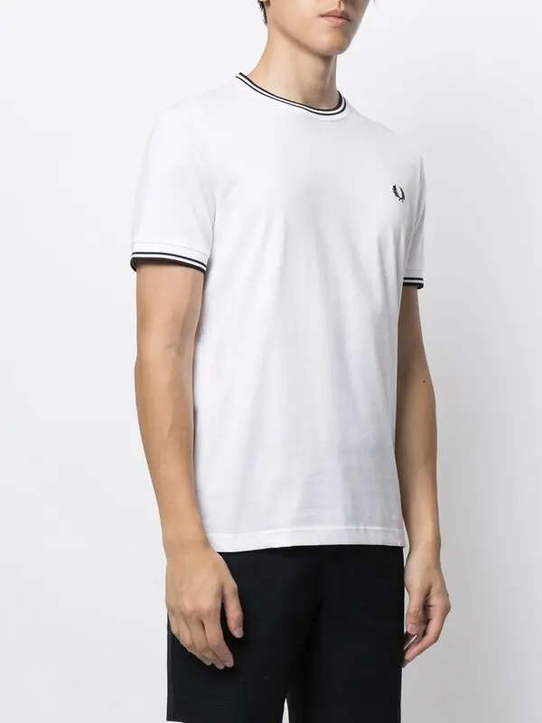 Fred Perry Logo-embroidered T-shirt - White