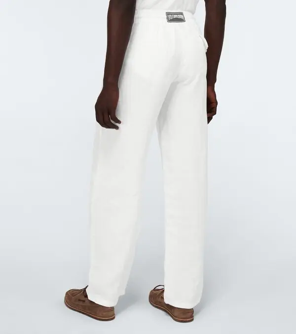 Vilebrequin Linen Drawstring Trousers - White